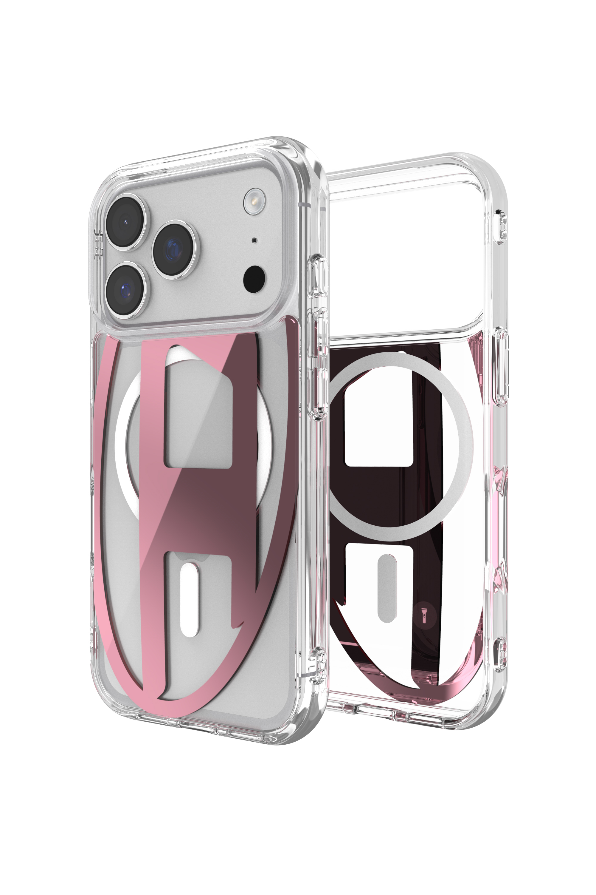 Women's Oval D metallic case with magsafe for iPhone 17 Pro | Pink | Diesel